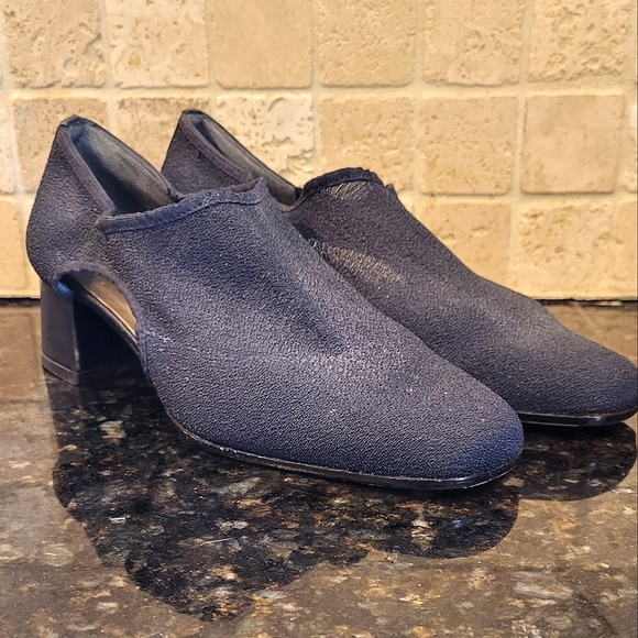 Prevata | Shoes | Vintage Prevata Black Sheer Mesh Cut Out Heels Size ...